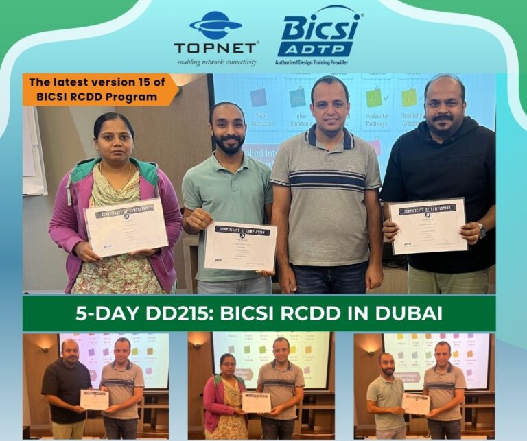 BICSI RCDD Training in Dubai | Sep 23-27, 2024 | Topnet
